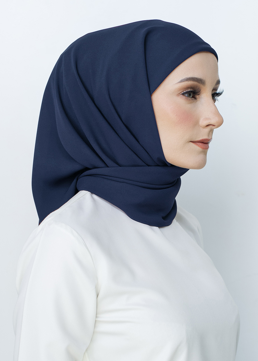Tamara Hijab “Premium Chiffon” – Deep Blue – Ilham Echenta
